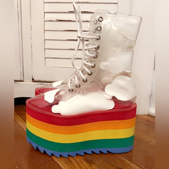 Dolls Kill | Shoes | Dollskill Current Mood Happy Daze Platforms | Poshmark